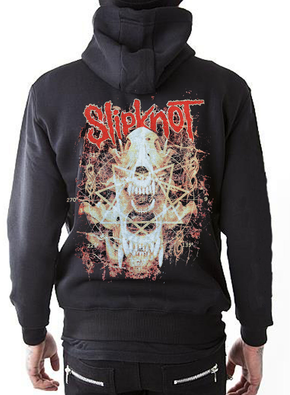 Slipknot Skull Teeth Zip Hood är en officiell merchandise